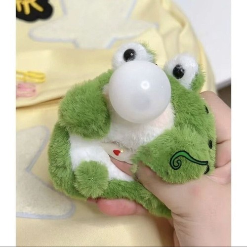 Fidget Squeak Frog Sensory Stress Relief Squeezing Blowing Bubbles ...
