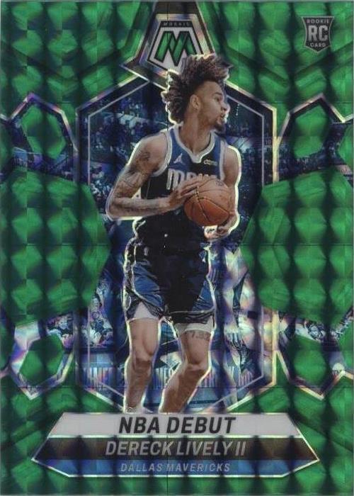 2023-24 Panini Mosaic - NBA Debut Dereck Lively #265 Green Mosaic Prizm ...