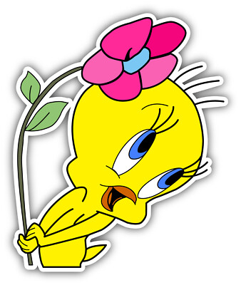 TWEETY FLOWER KIDS CARTOON DECAL STICKER 3M US TRUCK LOONEY VEHICLE ...