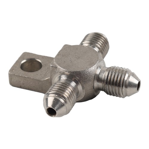 Stainless AN-3 Male Brake Hose Fittings AN3 3-Way Tee Joint with ...