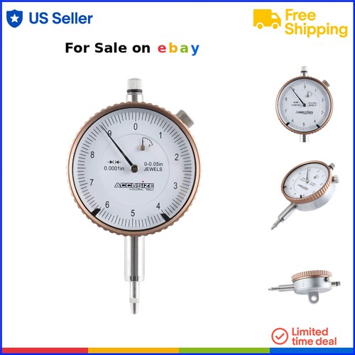 Dial Indicator Steel 0-0.05 inch 0.0001 resolution Lug back easy zero ...