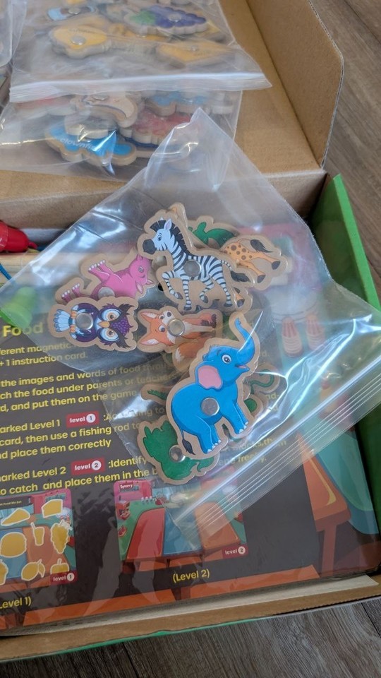 Game for Kids - Wooden Magnetic Sight Word Fishing Game 3+ | eBay