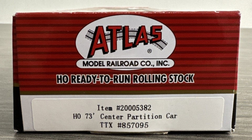 Atlas Master Line HO #20005382 73' Center Partition Car TTX #857095 ...