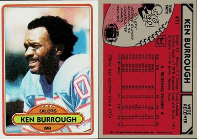 1980 Topps Football Card #471 Ken Burrough Houston Oilers | eBay