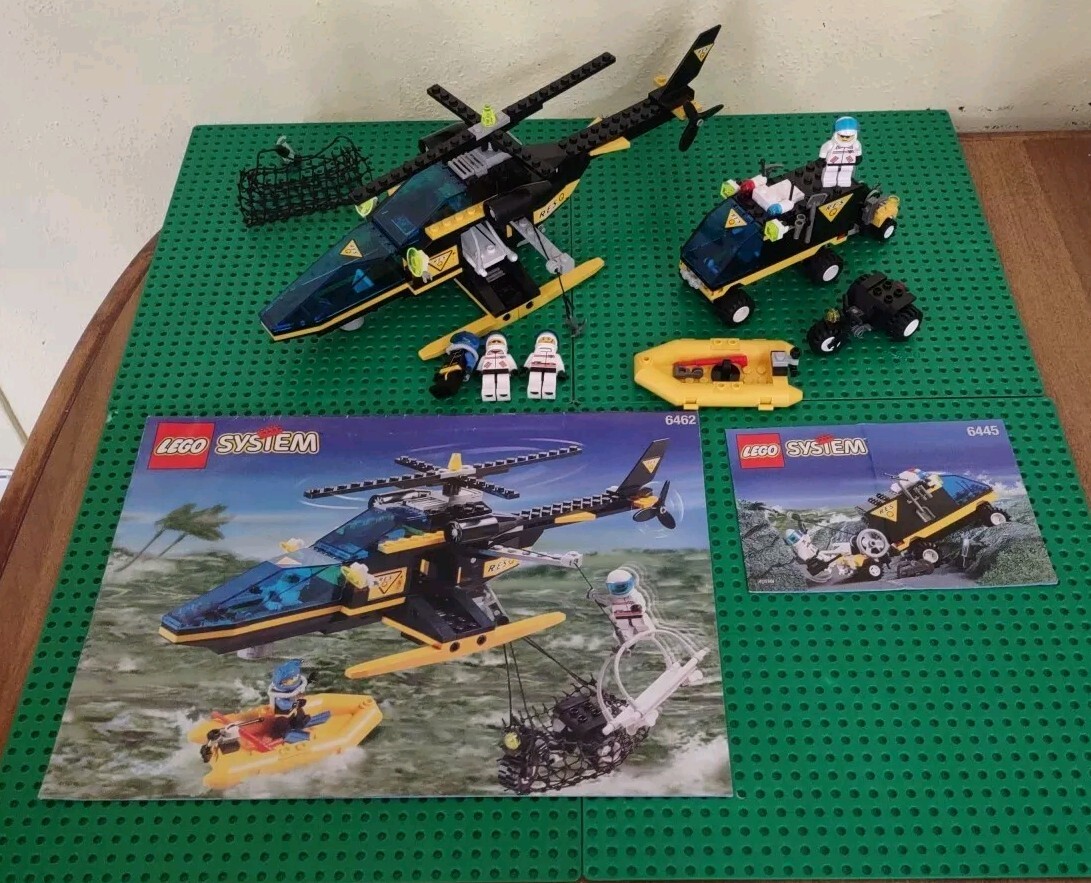 LEGO Town Res Q Lot Aerial Recovery 6462 Emergency Evac 6445 Complete w ...