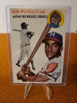 1954 Topps Baseball Card Jim Pendleton Milwaukee Braves # 165 | eBay