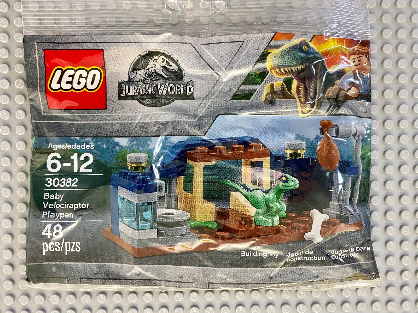 LEGO Jurassic World: Baby Velociraptor Playpen (30382) for sale online ...