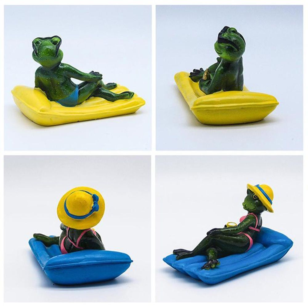 Raft for Pool Frog Sculpture Garden Pond Decorative Animal Statue Frog ...
