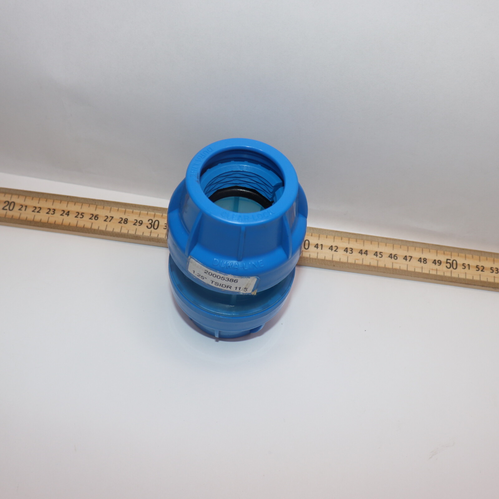 Dura-Line 20005386 1-1/4" Clear Lock Push Lock Coupler TSIDR 11.5 Blue ...