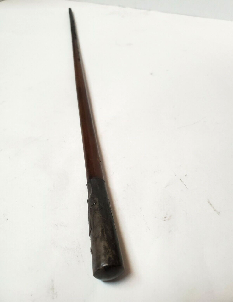 RARE COMMANDER BATON SWAGGER STICK STERLING TIP PHILIPPINES COLLECTIBLE ...