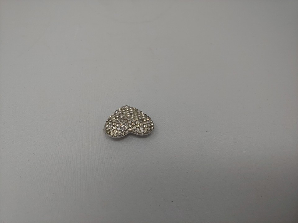 Rare Otis Signed Rhinstone Heart Shaped Brooch Pin sterling Silver .925 ...