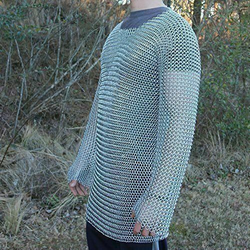 Butted Large Chainmail Shirt - Aluminum Chain Mail Habergeon Armor | eBay