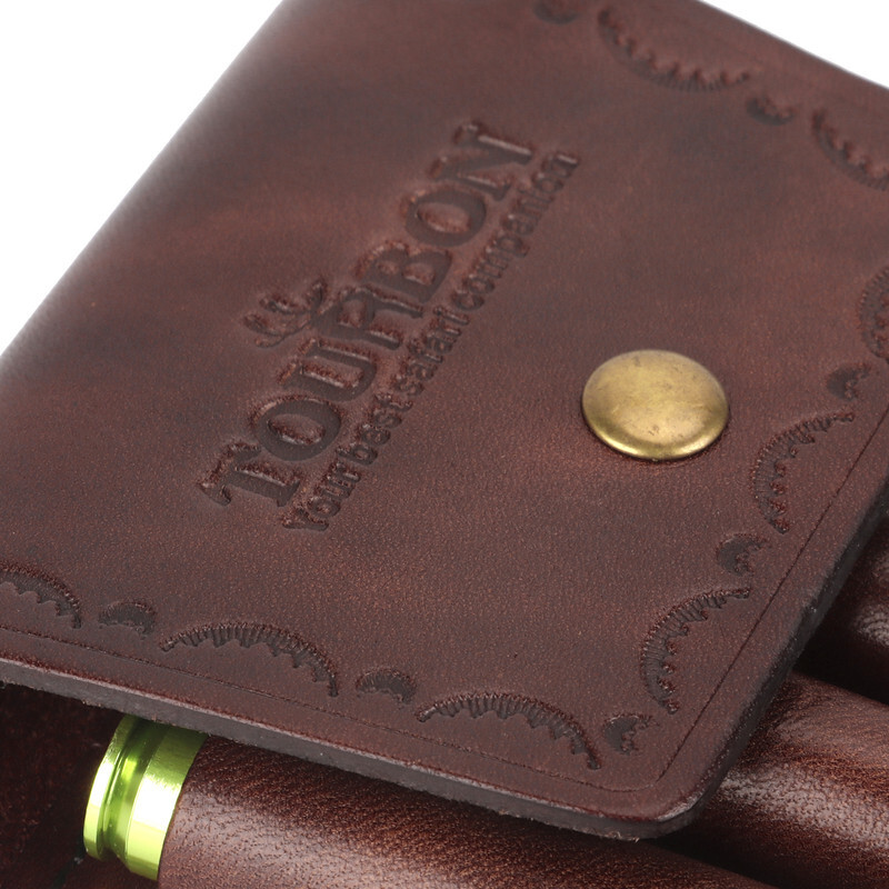 TOURBON Leather Rifle Bullets Holder Hunting Ammo Belt Pouch Cartridge ...