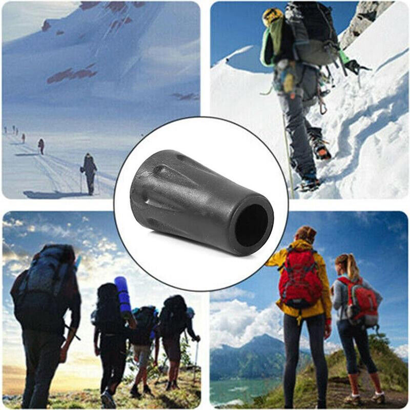 12X Reinforced Trekking Pole Rubber Tip End Cap Hammer Hiking Walking ...