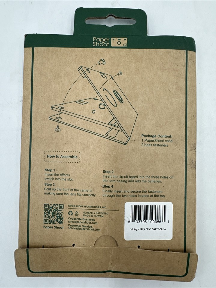 Paper Shoot Camera Case Vintage 1925 Design (Case Only - Fasteners ...