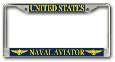 Naval Aviator License Plate Frame - American Made - Veteran Approved ...