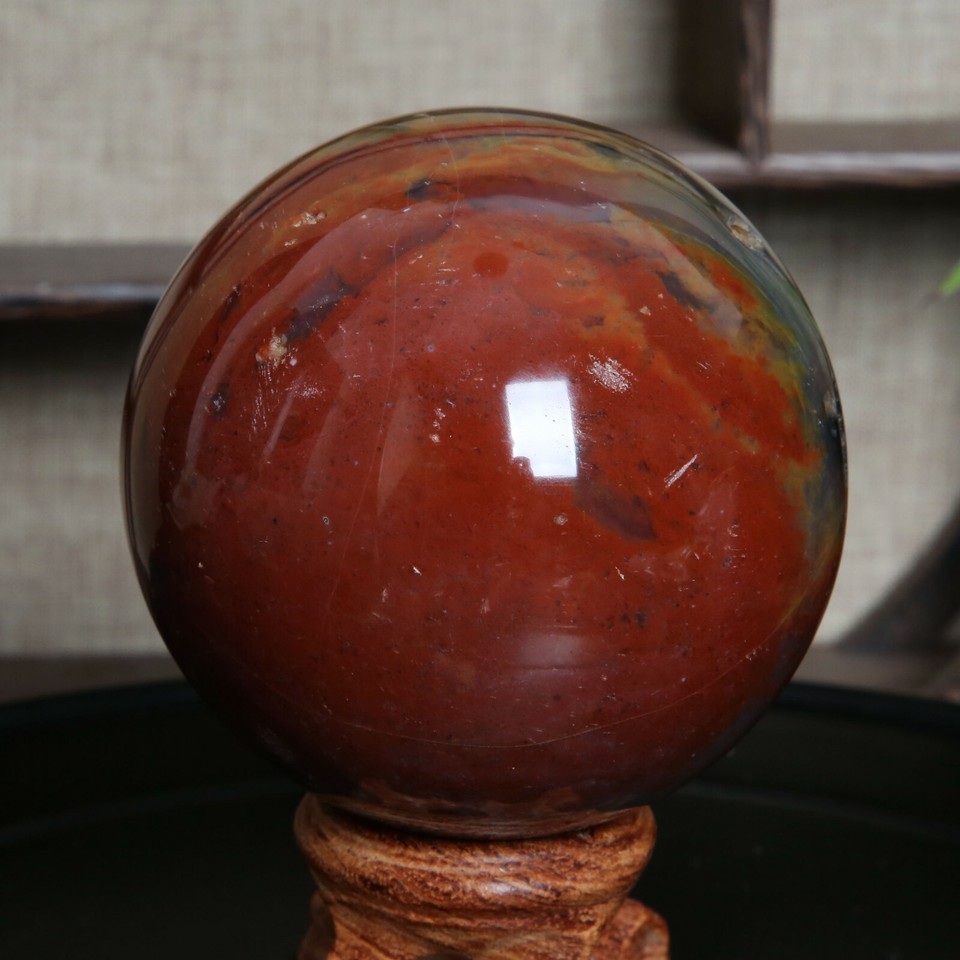 A9273-75mm-575gAmazing natural Ocean Jasper Orbicular Sphere Reiki ...