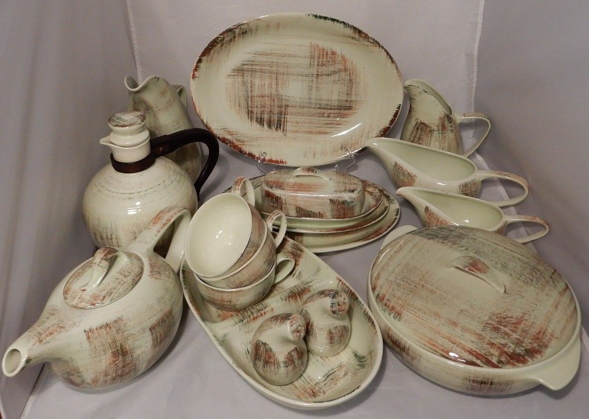 Vintage 1953 Vernonware Raffia Pattern Dinnerware China Various Pieces ...