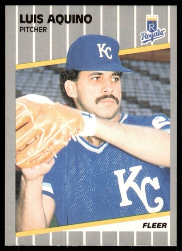 1989 Fleer Baseball Card Luis Aquino Kansas City Royals #275 | eBay