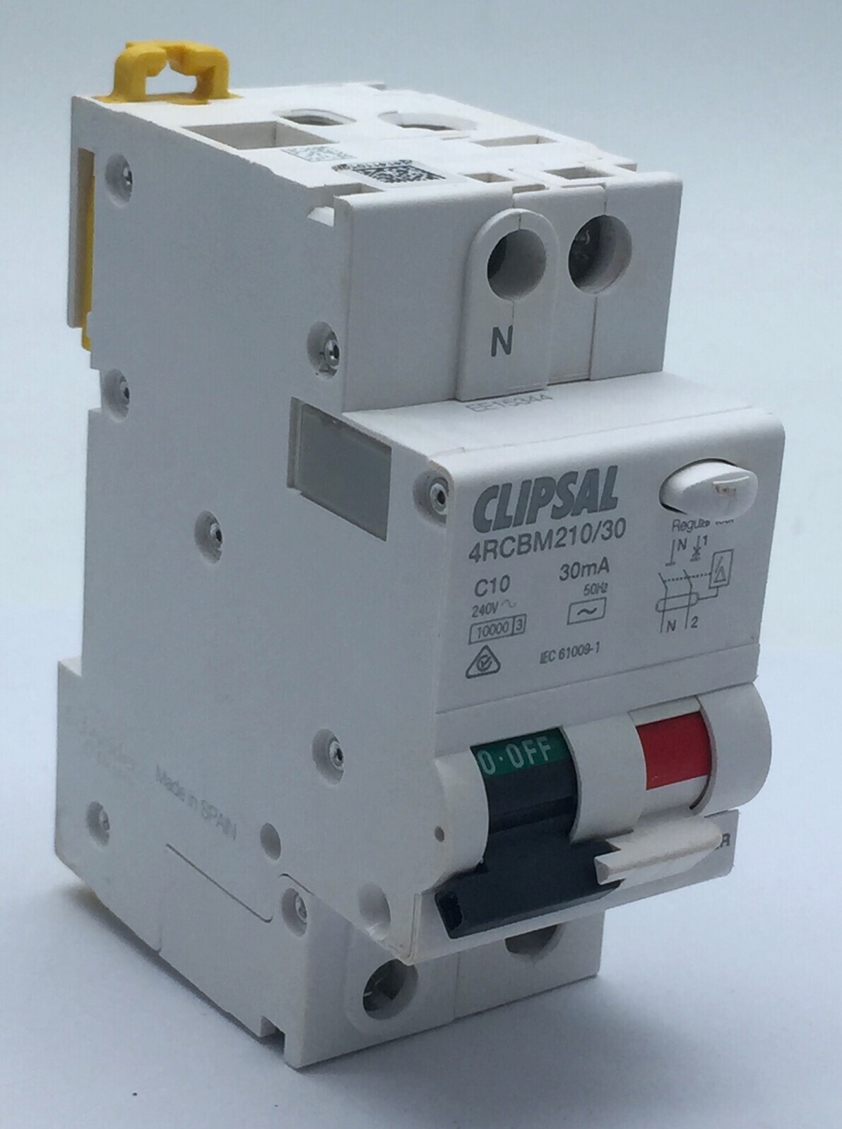 Clipsal 4RCBM210/30 C10 RCD/MCB 10A 2P 30mA 10kA 240VAC 50Hz MAX 4 ...