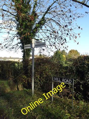 Photo 12x8 Roadsign & road name sign on Mill Road Road Green/TM2693 At ...
