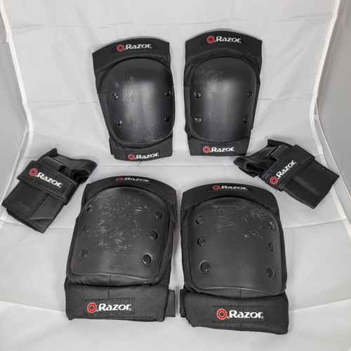 RAZOR Brand Multi-Sport Elbow & Knee Pads + Wrist Guards Full Set Age 8 ...