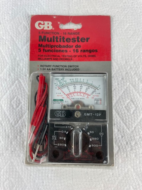 GB Multitester Multimeter Analog 5 Function 12 Range Gmt-12p for sale ...