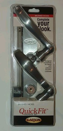 Larson QuickFit Storm Door Handle Lever Keyed Set 20297817 Brushed ...