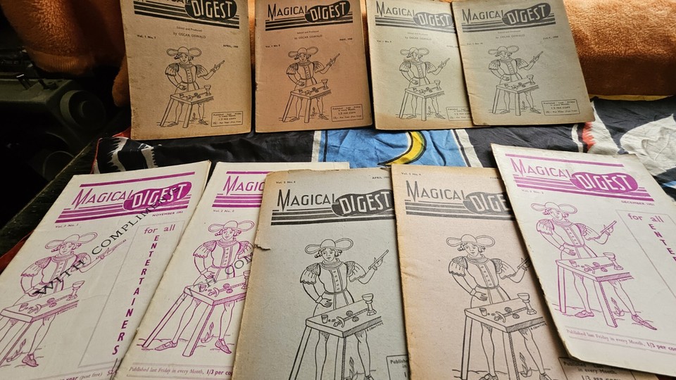 Collection Of Vintage Magic Magazines Including The GEN, MAGICAL DIGEST ...