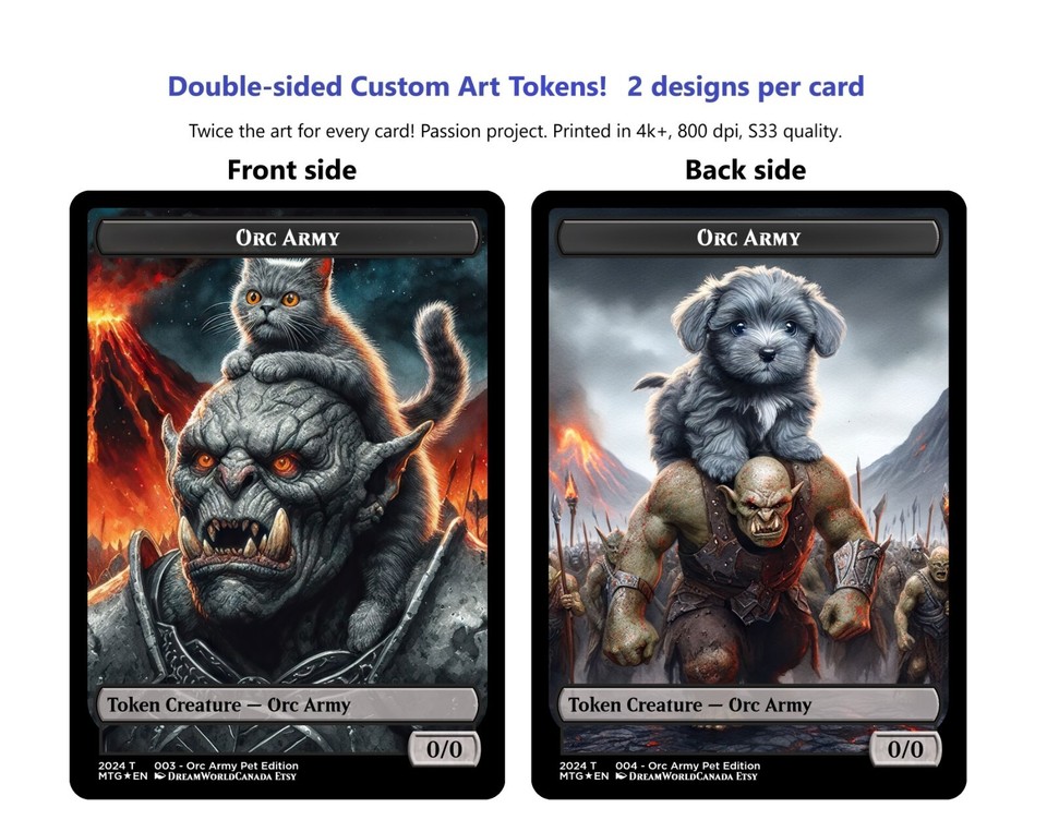 Custom Full Art Dog Token . MTG MH3 Chibi Cute for Rin and Seri ...