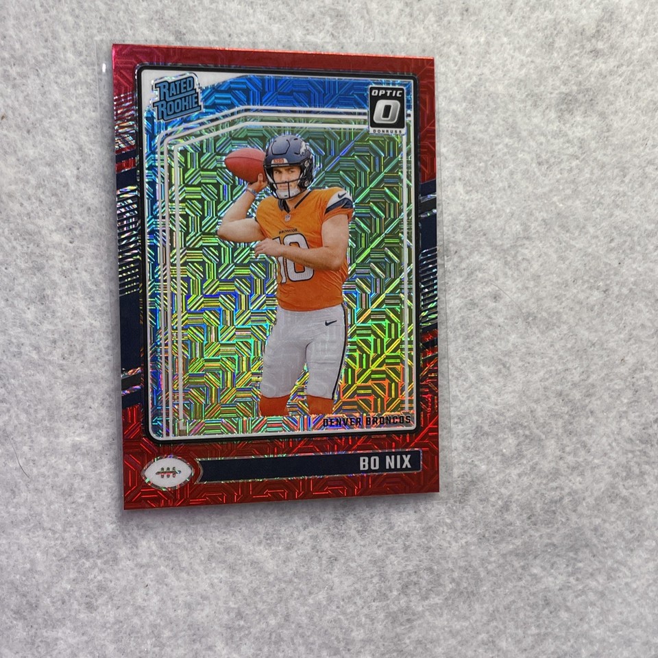 2024 Donruss Optic Bo Nix Red Mojo H2 Exclusive Sp RC Panini Rookie ...