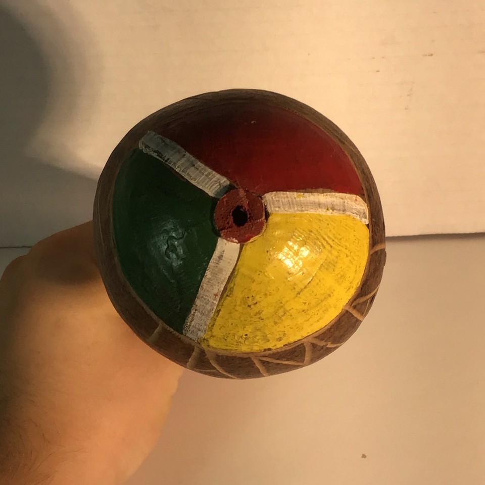 Jamaica Souvenir Rattle Rumba Shaker Rasta Reggae Music Toy Wood Hand ...