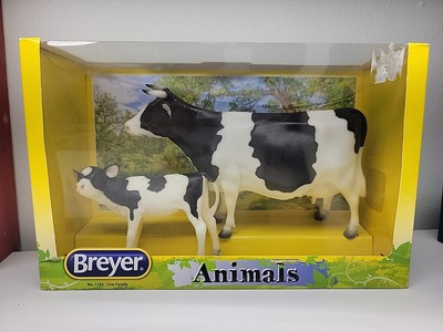 Breyer Animals Cow & Calf Family Holstein Figurine Black White 2015 ...