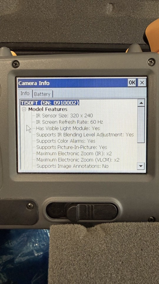 Fluke Ti50 Thermal Imager IR Infrared Imaging Camera IR Fusion Flexcam ...