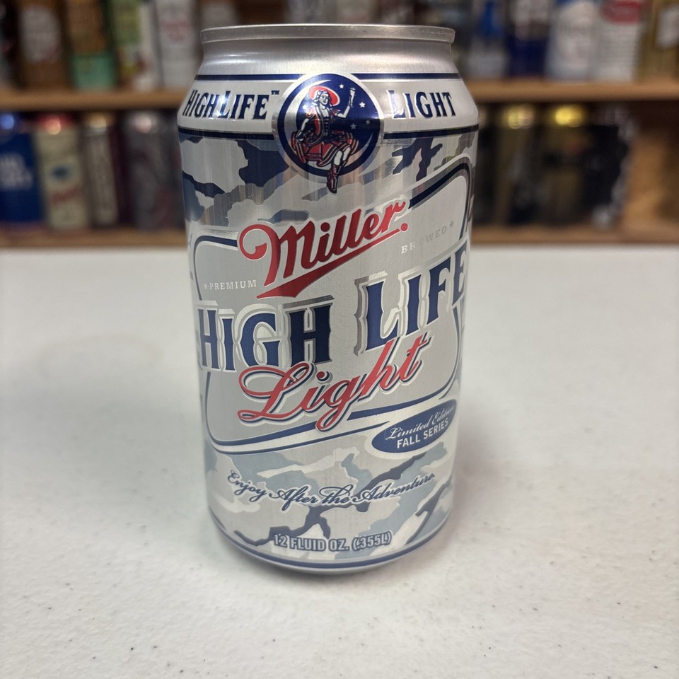 MILLER HIGH LIFE LIGHT "WINTER CAMO" BEER CAN FALL SERIES | eBay