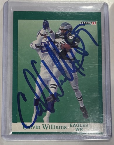 Signed 1991 Fleer Calvin Williams Auto Philadelphia Eagles | eBay