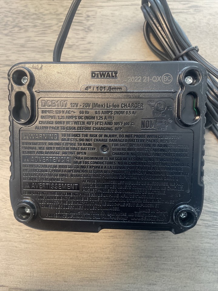 New Dewalt DCB112 12V & 20V Max Li-ion Battery Charger replaces DCB100 ...