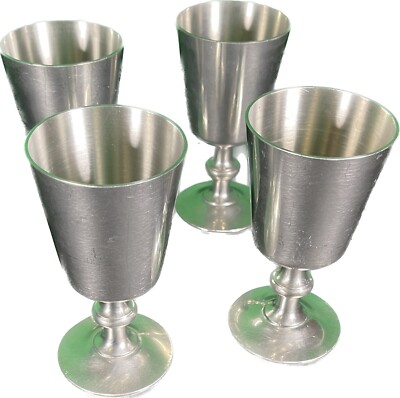 4 Woodbury Pewter Goblets. Used | eBay