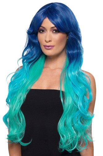 Smiffys Fashion Mermaid Wig, Wavy, Extra Long, Multi-Colou | eBay