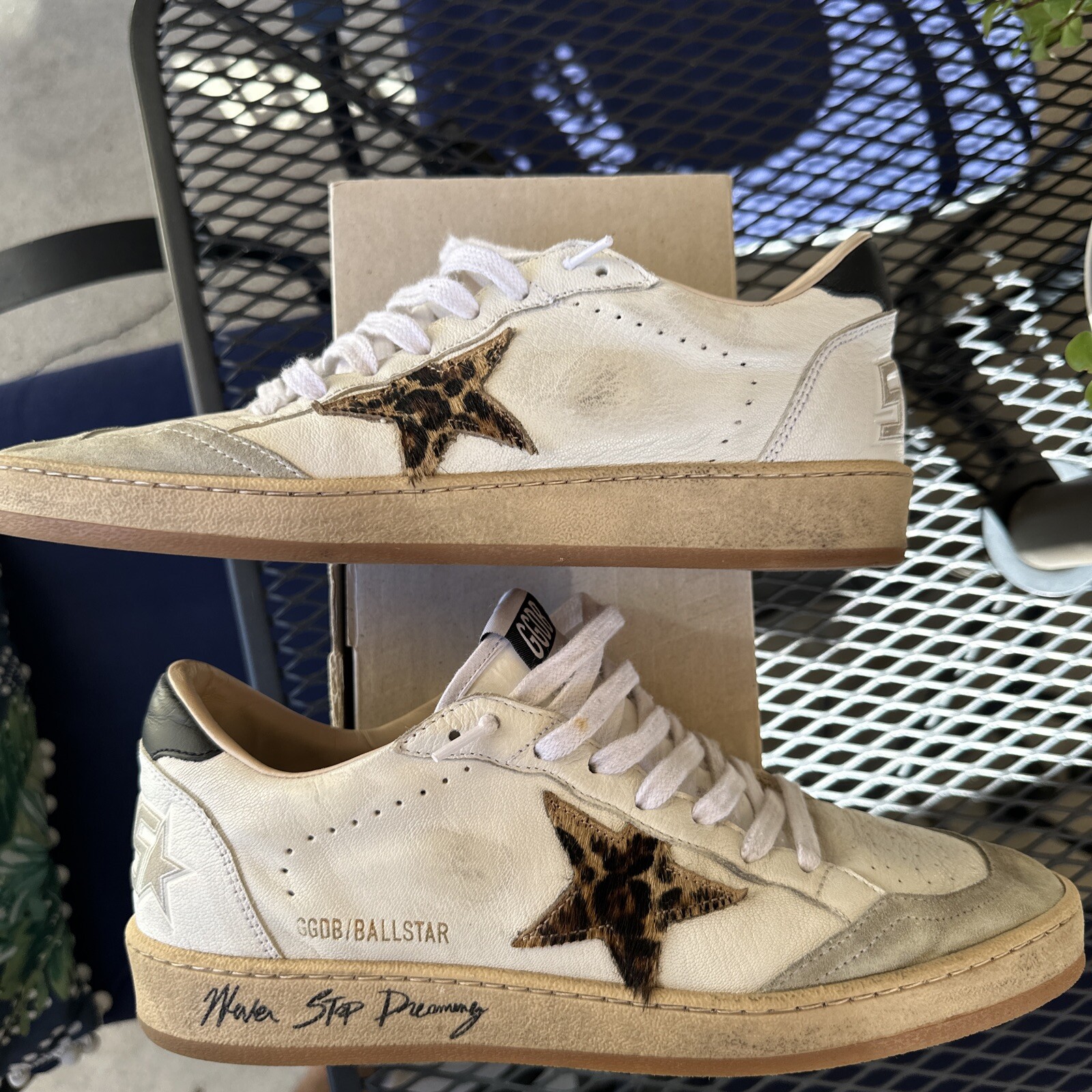 Size 10 - Golden Goose Ball Star White Leopard W | eBay