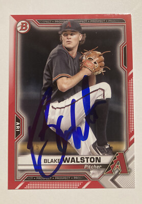 Blake Walston /5 Auto 2021 Bowman Red Parallel 2/5 #BP-104 Arizona ...