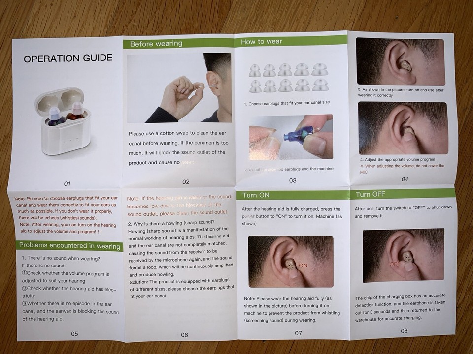 Enafort Hearing Amplifier Rechargeable, Mini CIC Digital Hearing Aids ...