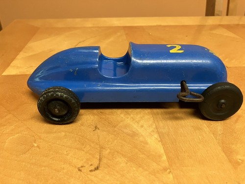 Vintage Saunders Wind Up Race Car Blue 8 Inches | eBay