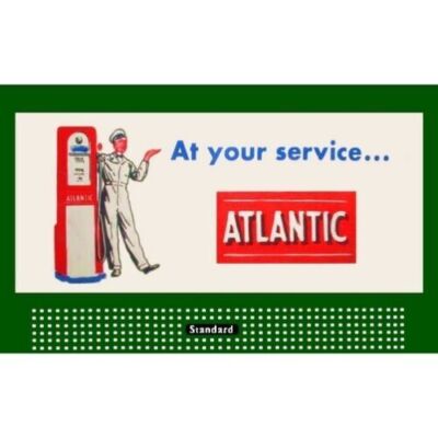 HO 1 1/2" x 3" BILLBOARD SIGN GLOSSY INSERT ATLANTIC GAS | eBay