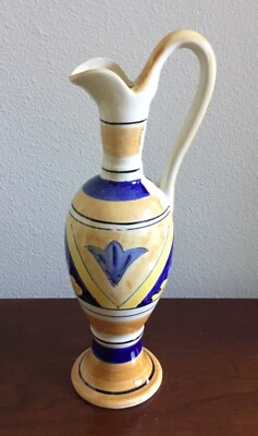 Italian Dipinito A Mano Tall Pitcher~ Beautifully Hand Painted | eBay