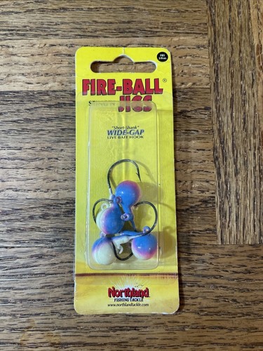 Northland Tackle Fire Ball Sting’n Jig Hook 3/8oz FB5-4-135 Glow ...