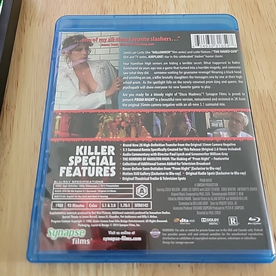 Prom Night (Blu-ray, 1980) Synapse Films Special Edition Horror ...