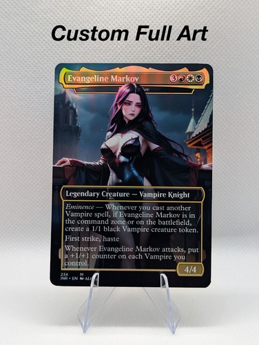 Edgar Markov Retheme Female Foil Custom sticker on bulk MTG Commander ...