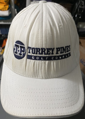 Vintage Torrey Pines Golf Course TP Men’s White Golf Flex Fit Hat Cap ...