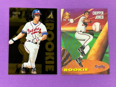 Chipper Jones 1995 Zenith #111 RC + 1995 Sport Flix #101 Rookie Card RC ...